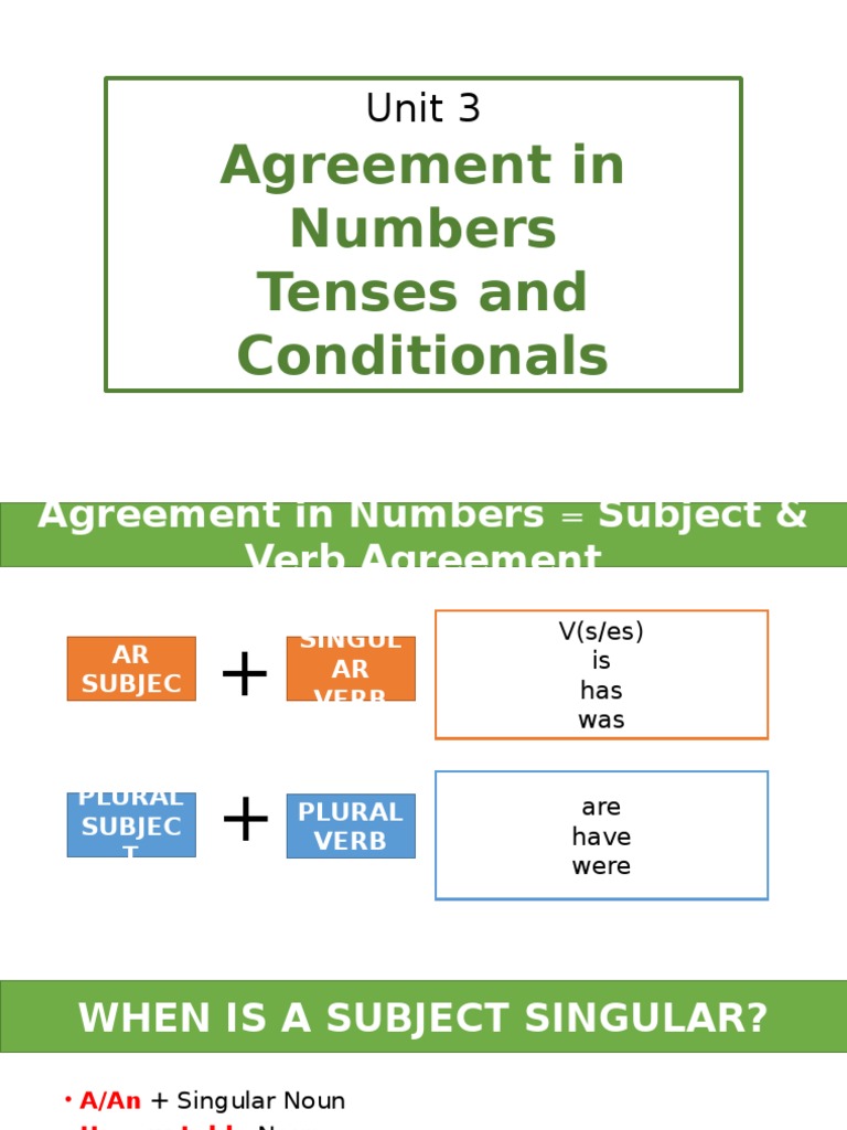 TOEIC 700 - 3 - Agreement in Number & Tenses, Conditionals | PDF ...