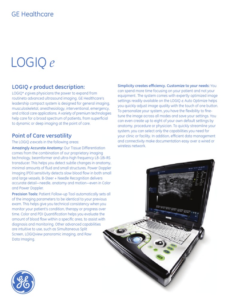 Ultrasound EMEA LOGIQ e BT12 Datasheet - Alle Applicaties - Ok PDF ...