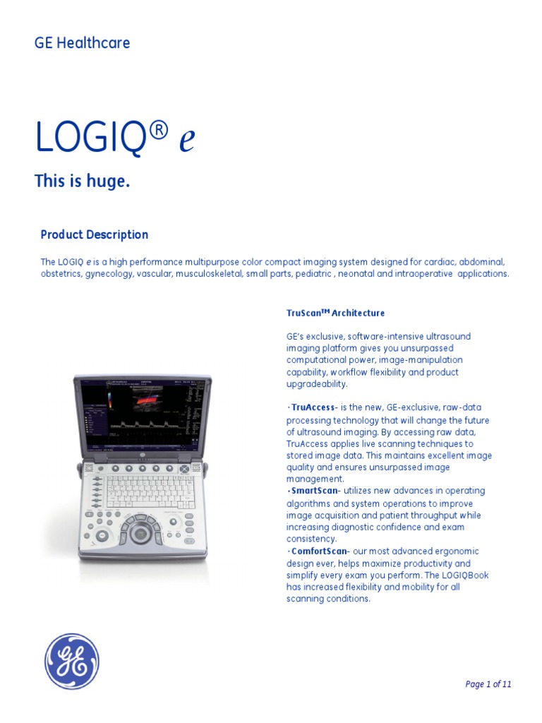 LOGIQ e Data Sheet V3 | Download Free PDF | Heart Valve | Ventricle (Heart)
