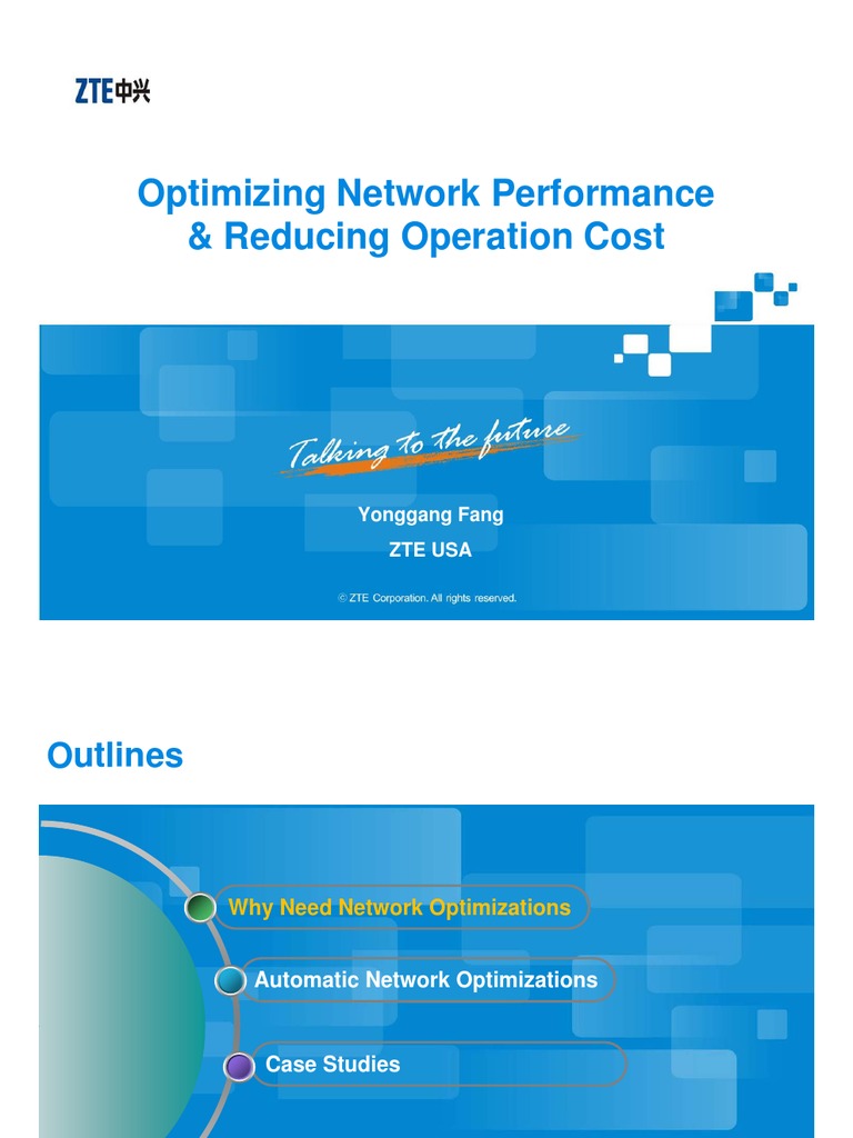 1 Zte Optimization Of Network Performance 2 Pdf Telecommunications Computing