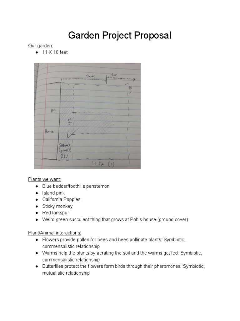 Gardenprojectproposal | PDF | Home & Garden