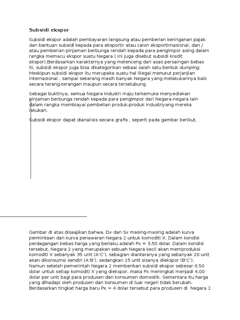 Subsidi Ekspor | PDF