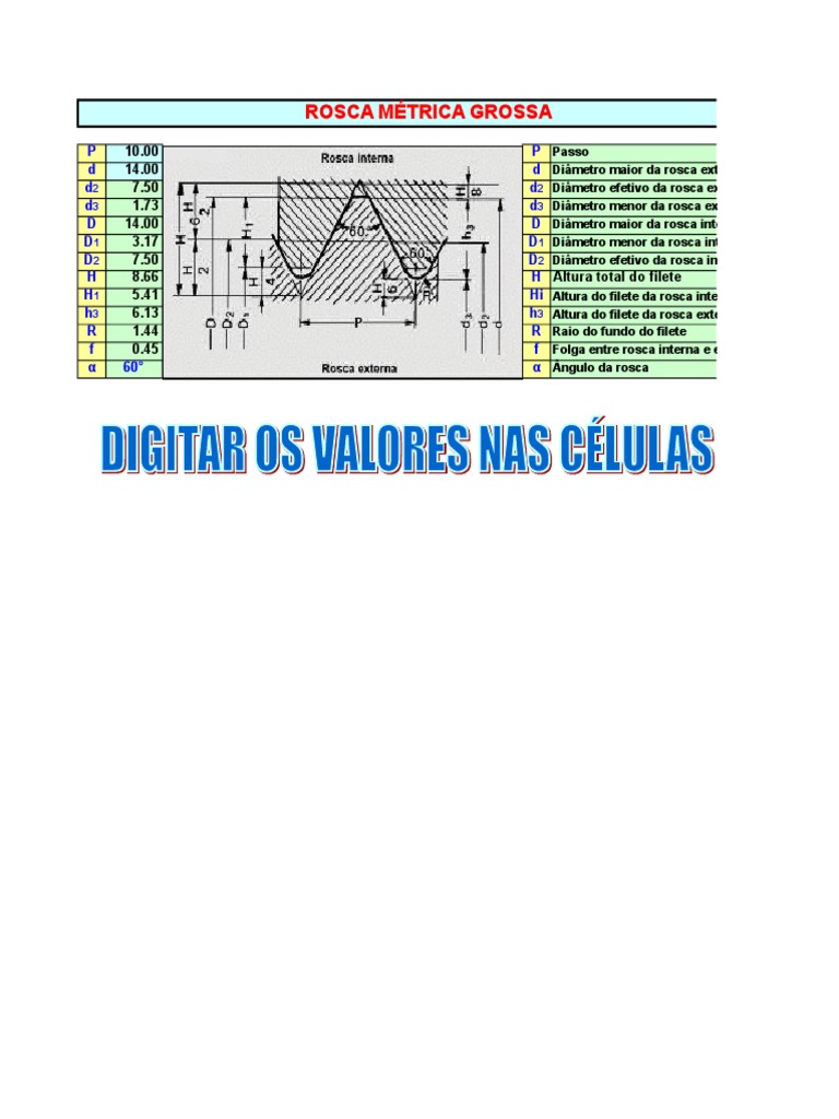 Calculos de Roscas | PDF | Encanamento | Geometria