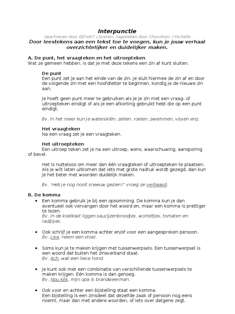 Interpunctie | PDF