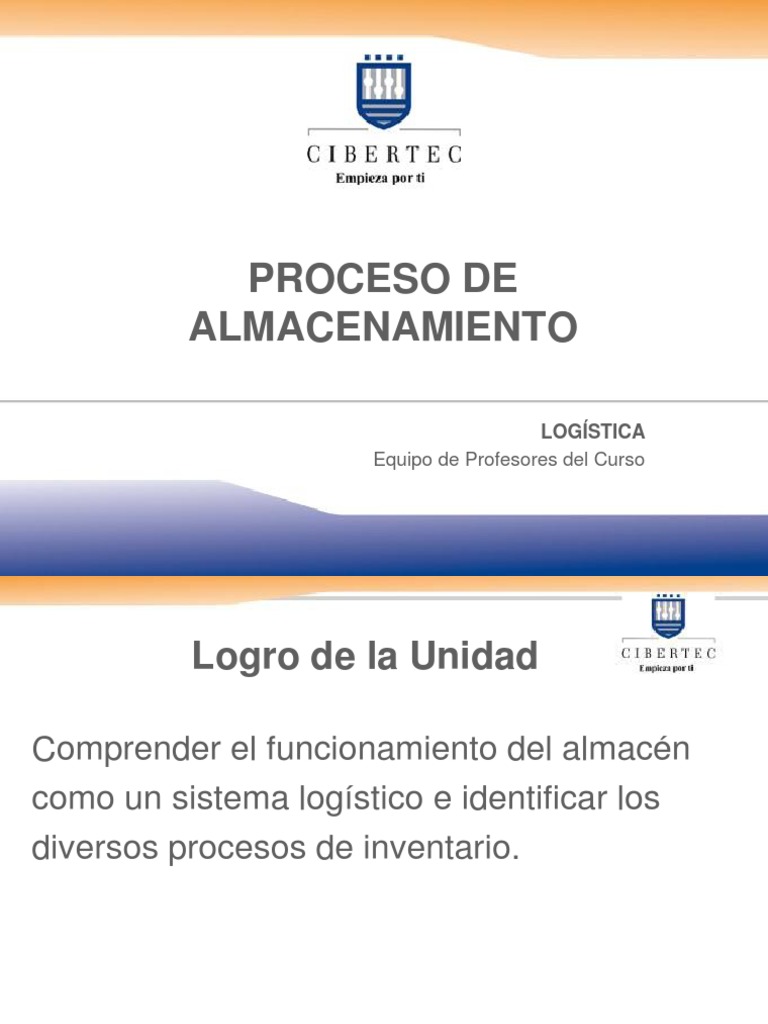 Proceso de Almacenamiento | PDF | Logística | Almacén