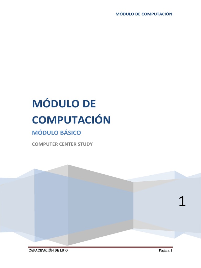 Modulo 1 de Computacion | PDF | Ciencias de la Computación | Software