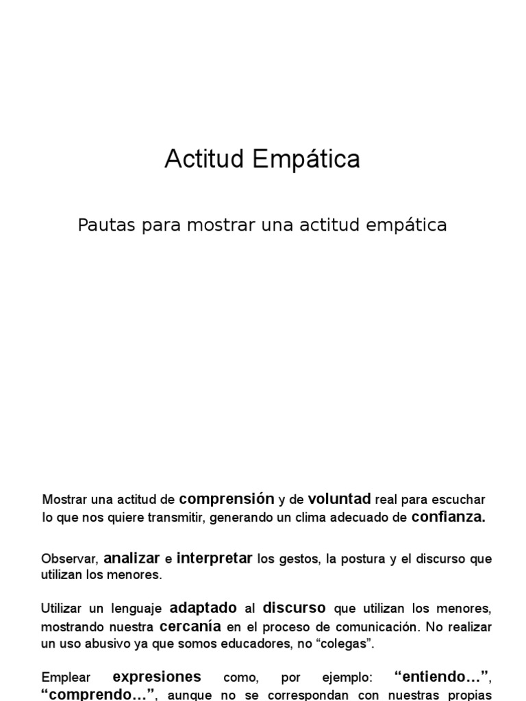 Actitud Empática | PDF