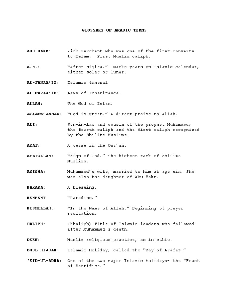Arabic Names Written in English | PDF | Muhammad | Prophets And ...