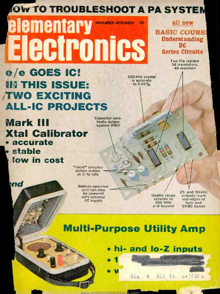 Elementary Electronics 1969-11-12 | PDF | Television | Electronic Circuits