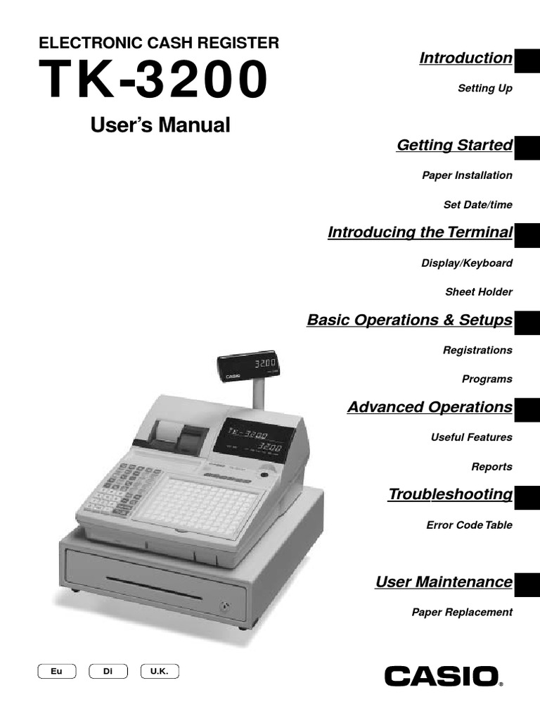 Casio TK-3200 Manual | PDF | Rounding | Cheque