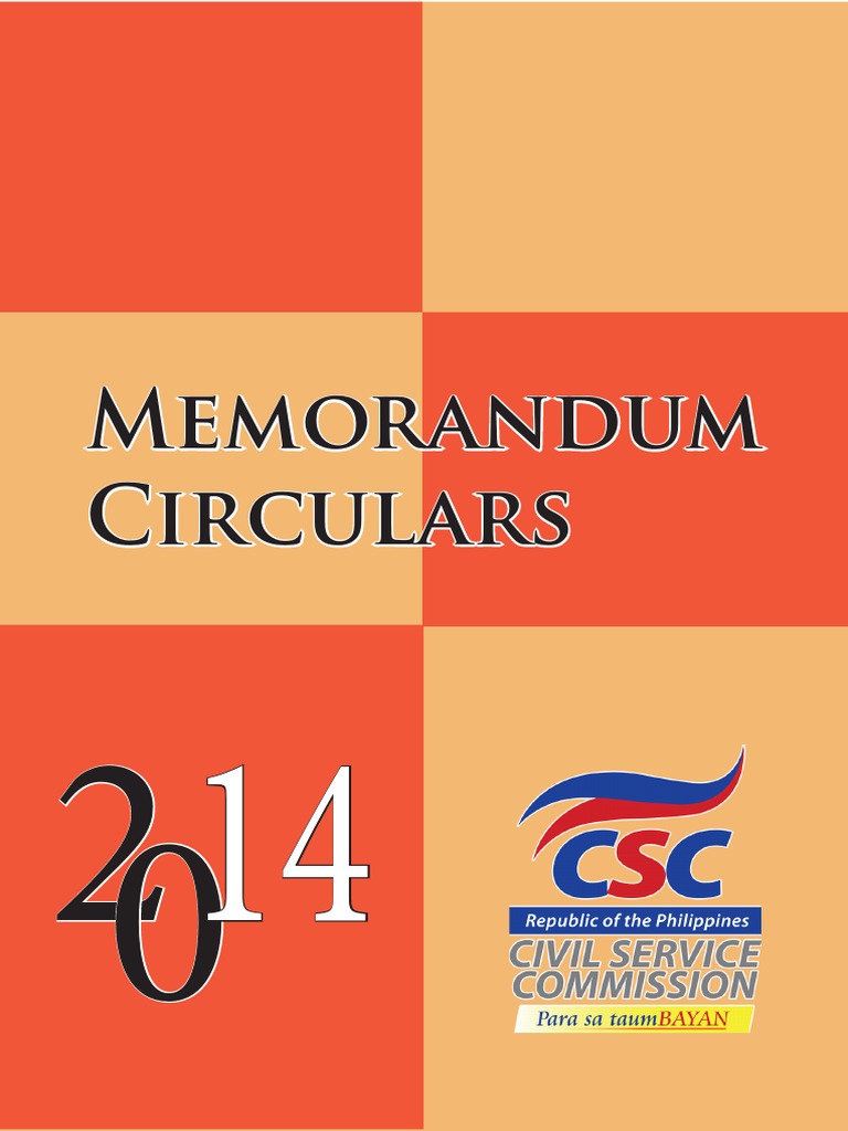 2014 CSC Memorandum Circulars | PDF | Employment | Human Resource ...