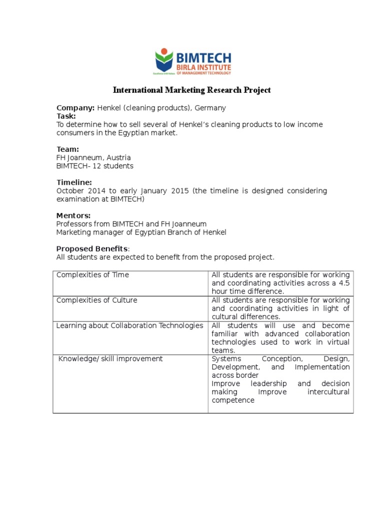 International Research Project Application | PDF