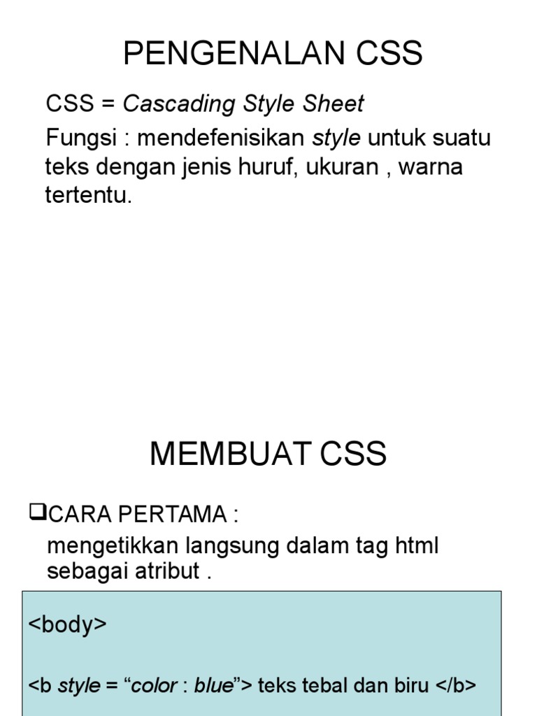 Pengenalan Css | PDF