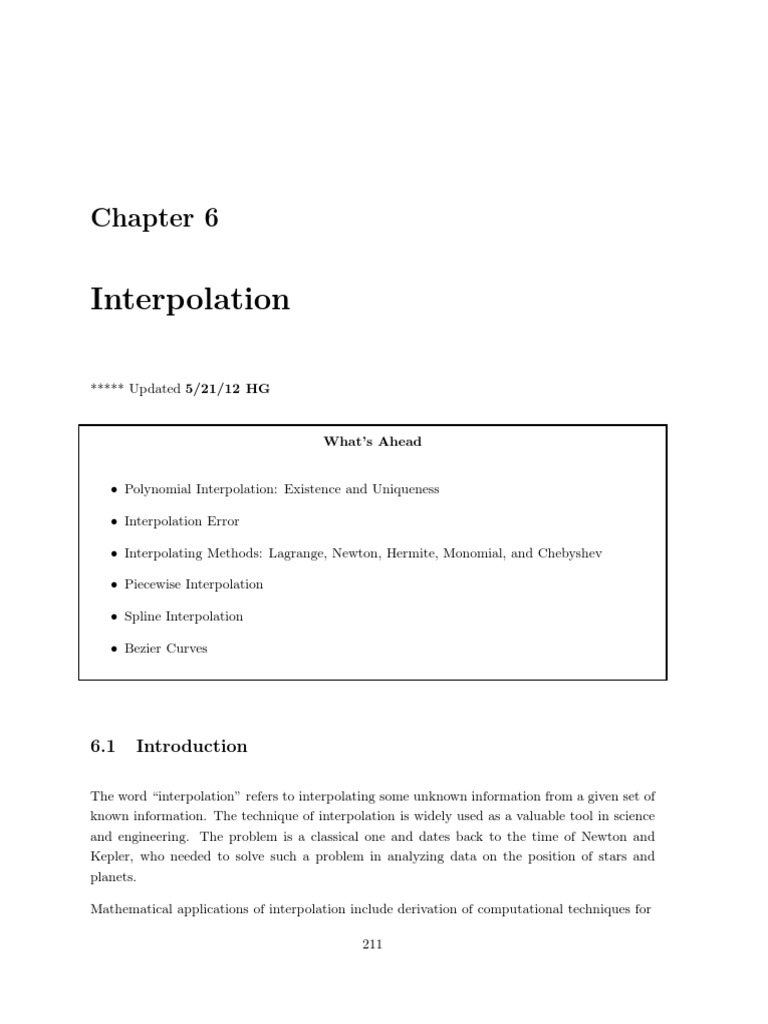 Interpolation | PDF | Interpolation | Numerical Analysis Interpolation | PDF | Interpolation | Numerical Analysis