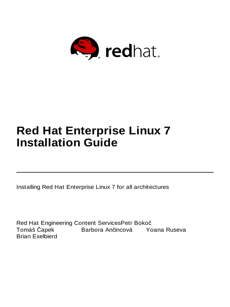Red Hat Enterprise Linux 7 Installation Guide en US | PDF