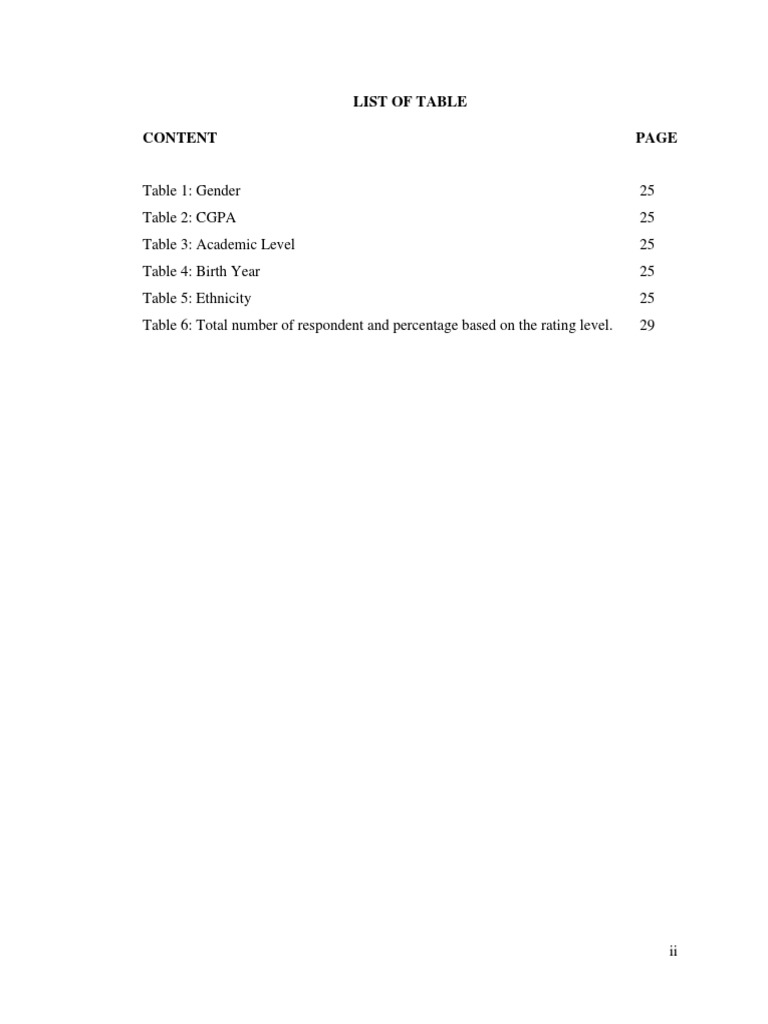 Academic Demographics Data Tables | PDF