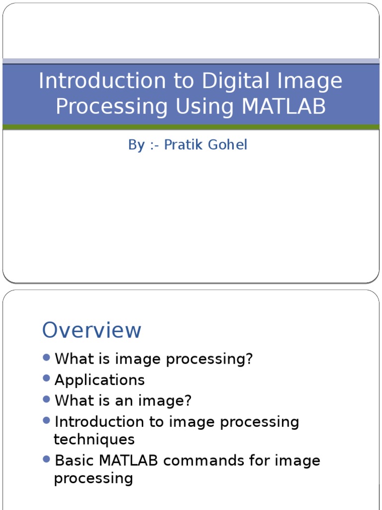 Introduction To Digital Image Processing Using MATLAB | PDF | Image ...