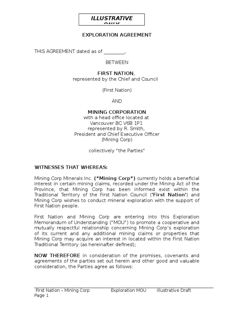 MOU | PDF | First Nations | Employment