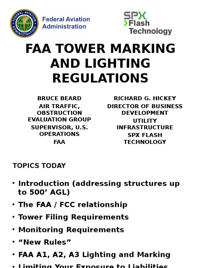 FAA Tower Marking and Lighting Regulations | Federal Communications ...