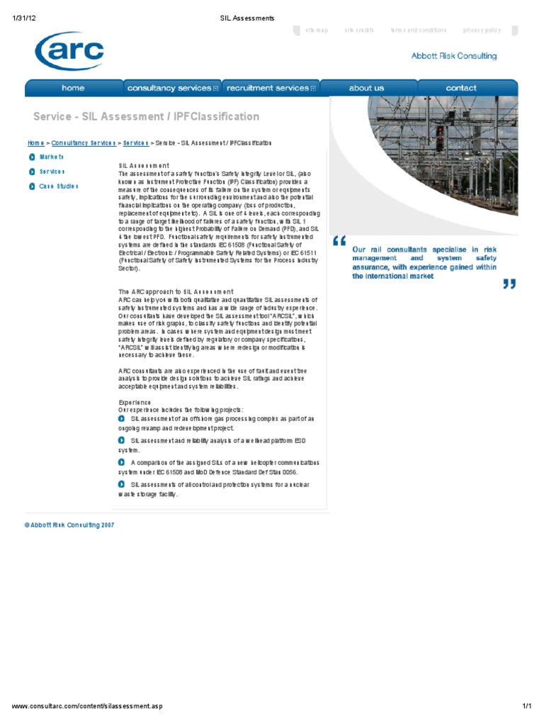 SIL Assessment Services for Oil & Gas | PDF | Technology & Engineering