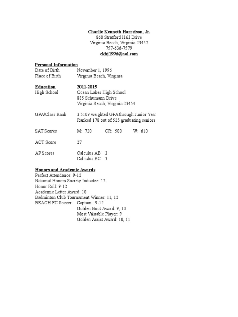 Academic Resume | PDF