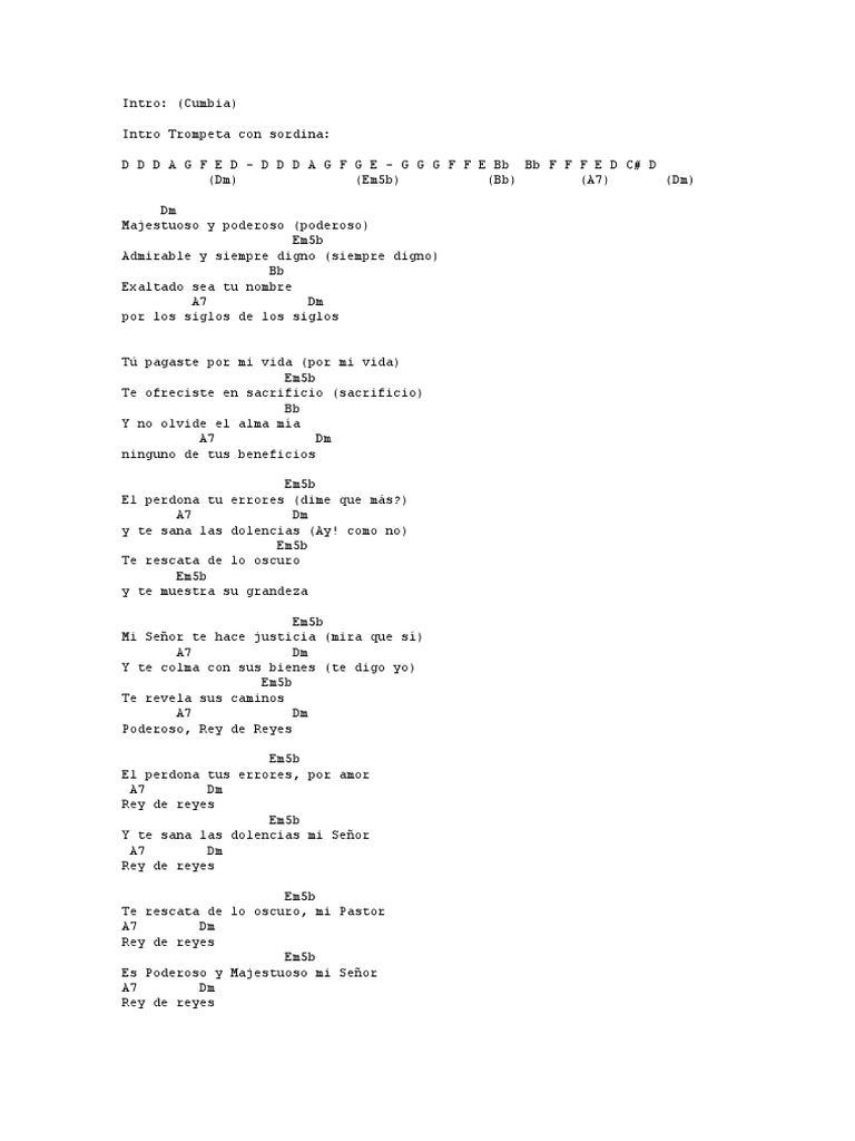 Son Al Rey - Acordes | PDF