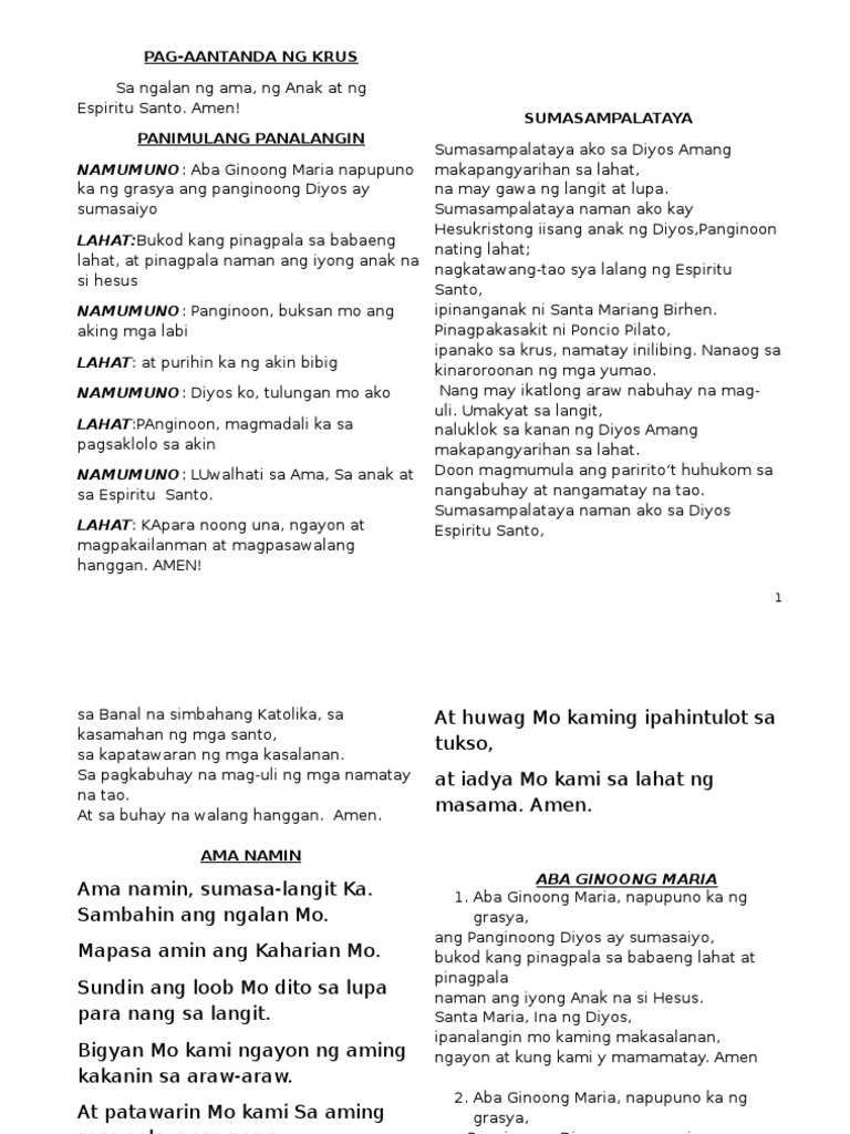 Rosary Prayer | PDF