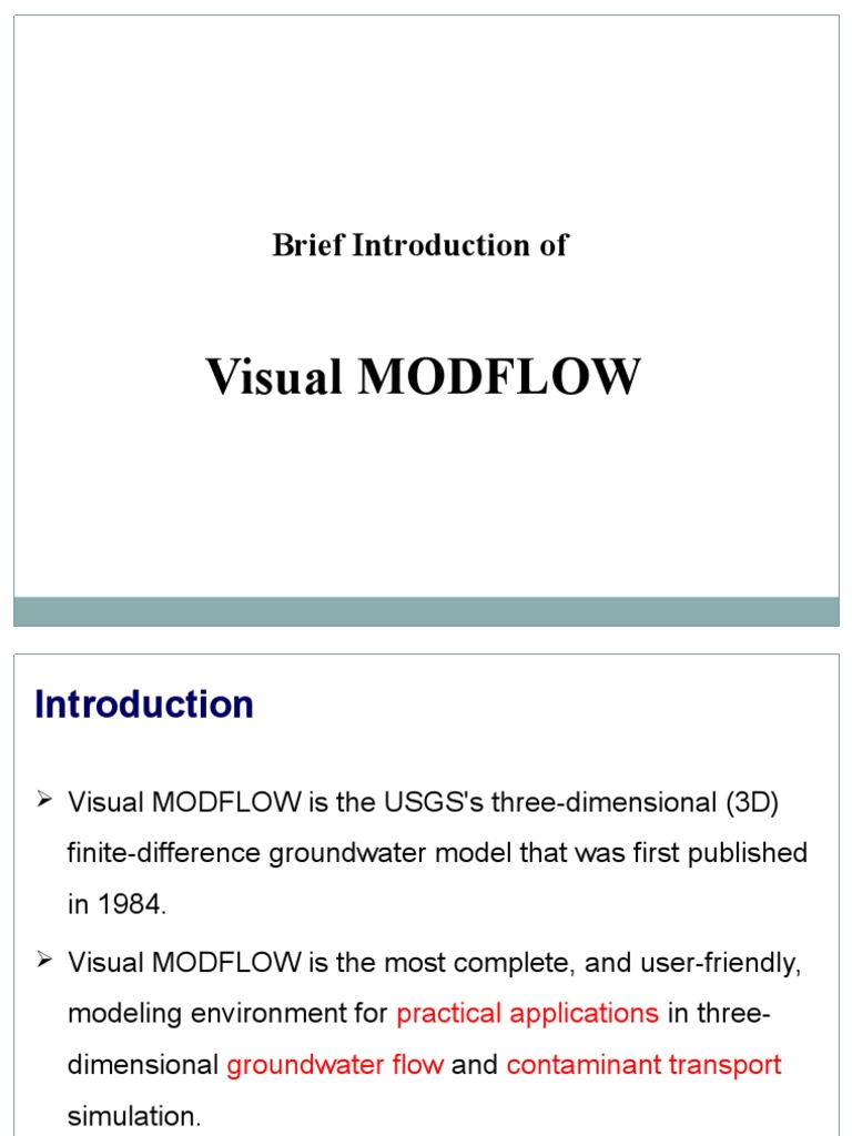 Visual Modflow | PDF | Hydrology | Physical Geography