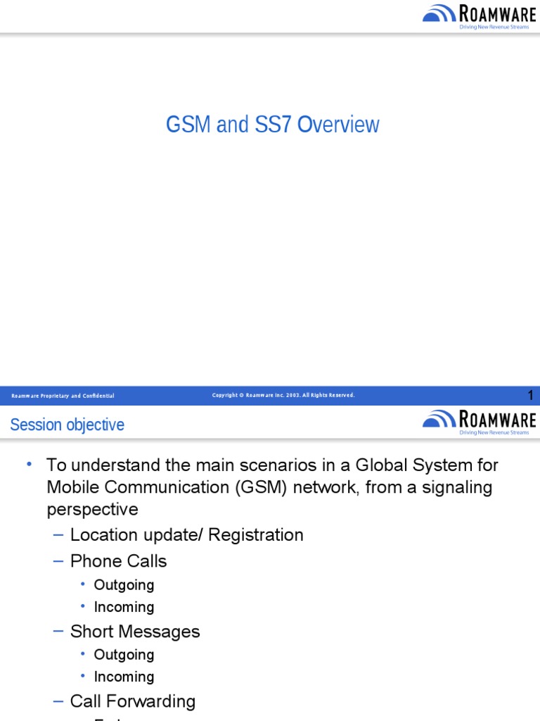 GSM SS7 | PDF | Telecommunications | Communication
