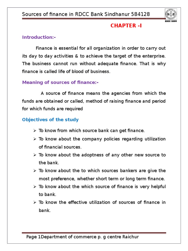 A Study On RDCC Bank | PDF | Factoring (Finance) | Cooperative