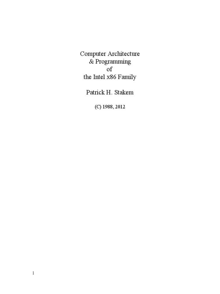 86 Intel Family Computer Architecture | PDF | Binary Coded Decimal ...