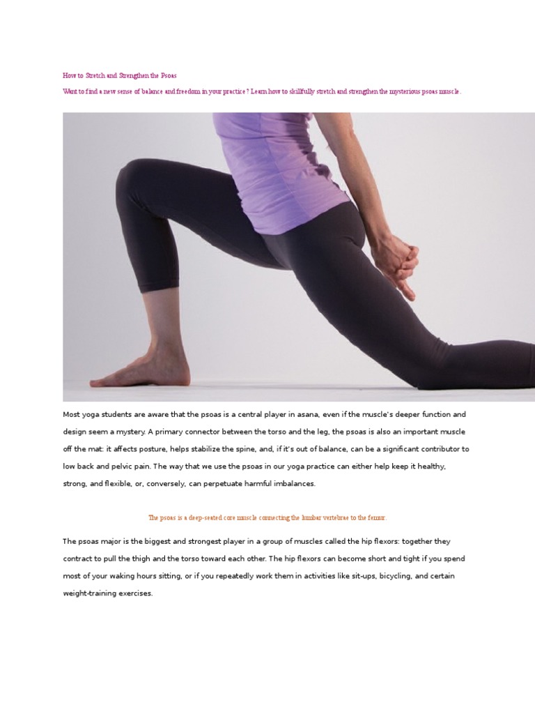 PSOAS - How to Stretch and Strengthen the Psoas | Pelvis | Hip