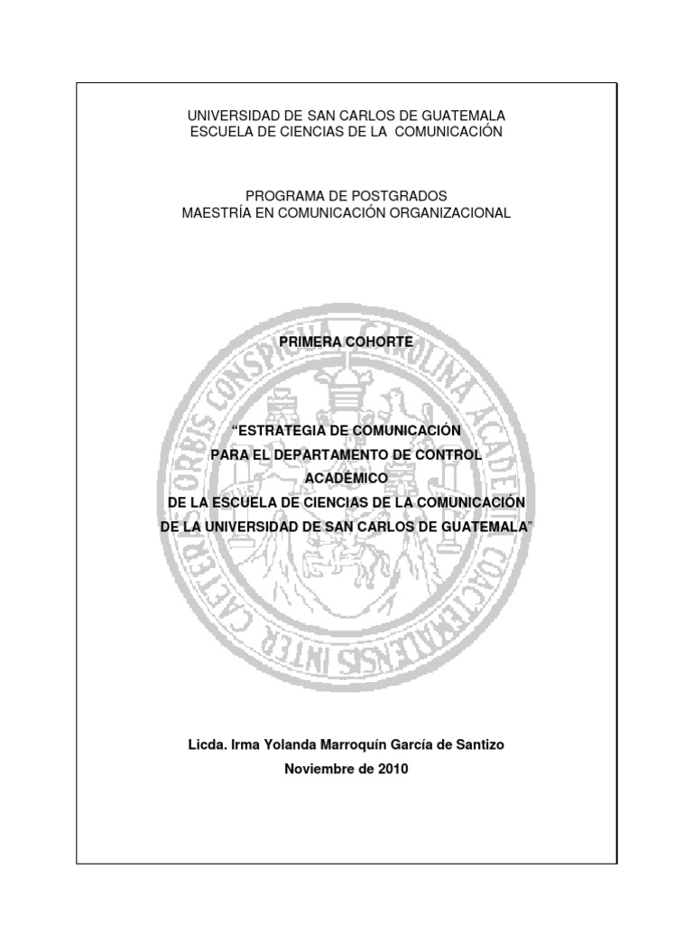 Tesis Usac | Relaciones públicas | Comunicación