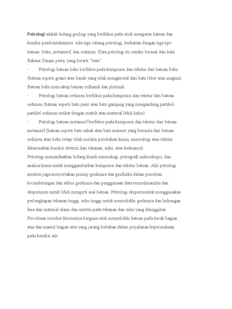 Pengertian Dan Tekstur Batuan Sedimen Klastik | PDF