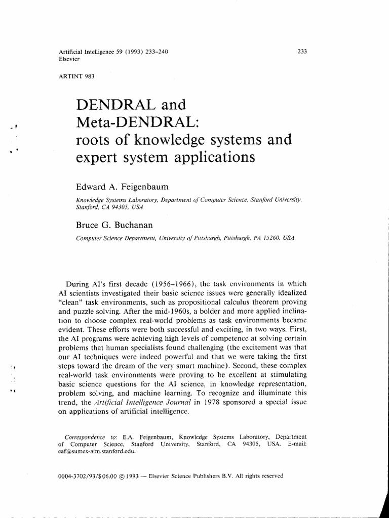 Dendral | Artificial Intelligence | Technology