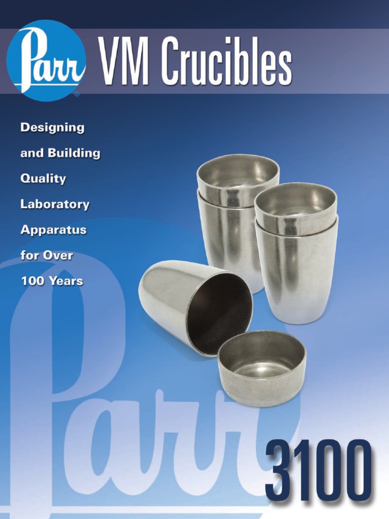 Parr VM Crucibles for Coal Testing | PDF | Coke (Fuel) | Platinum
