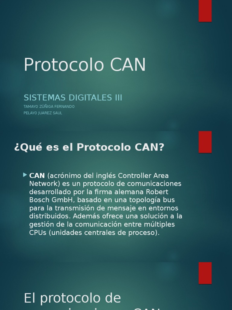 Protocolo CAN | PDF | Protocolos de comunicaciones | Red de computadoras