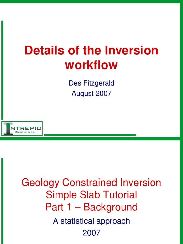 GeoModeller Inversion Workflow Details | PDF | Shape | Linear Trend ...