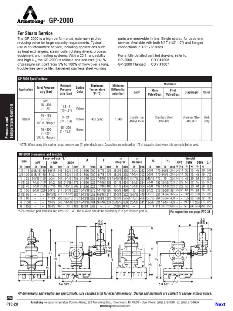 Regulador Pilotado Mod. GP2000 | PDF | Valve | Steel