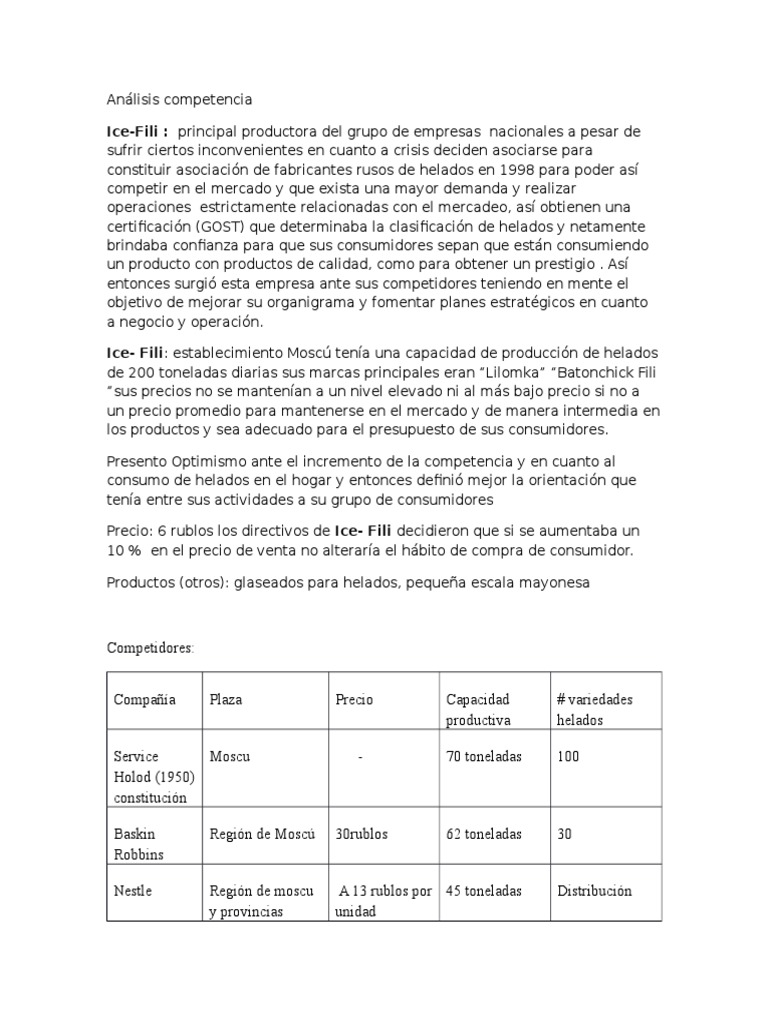 Caso Ice Fili | PDF | Precios | Los consumidores