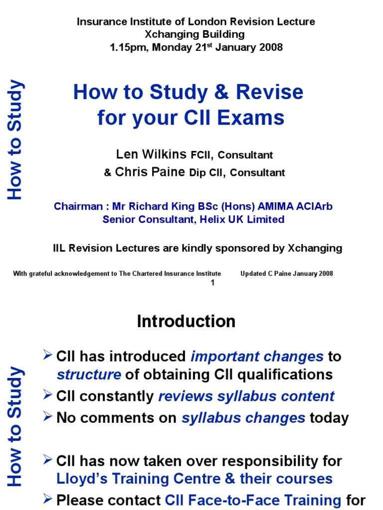 How to Study CII Exams (1) | Test (Assessment) | Personal Growth