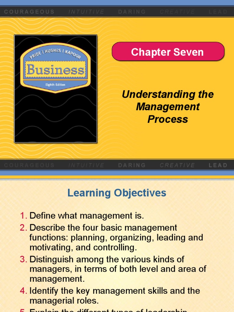 Chapter Seven: Understanding The Management Process | PDF | Leadership ...