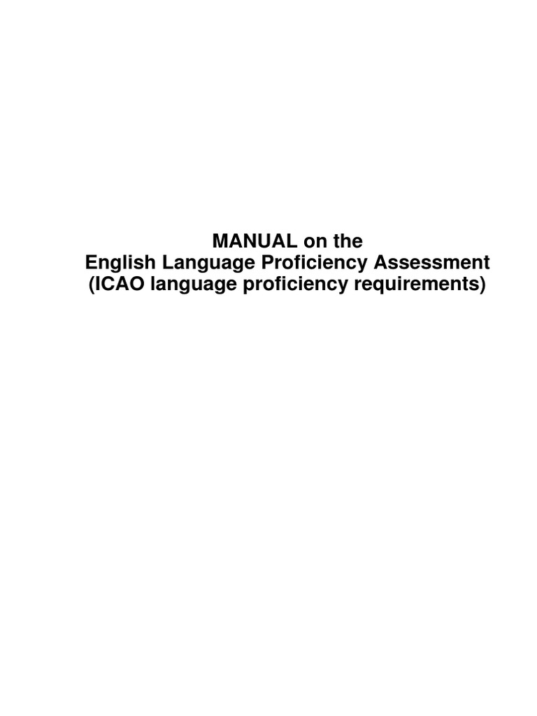 ICAO English Requirement Software Testing Confidentiality Free 30