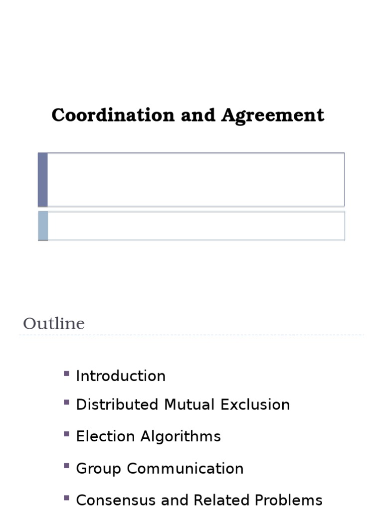 Coordination and Agreement | PDF | Information Technology Management ...