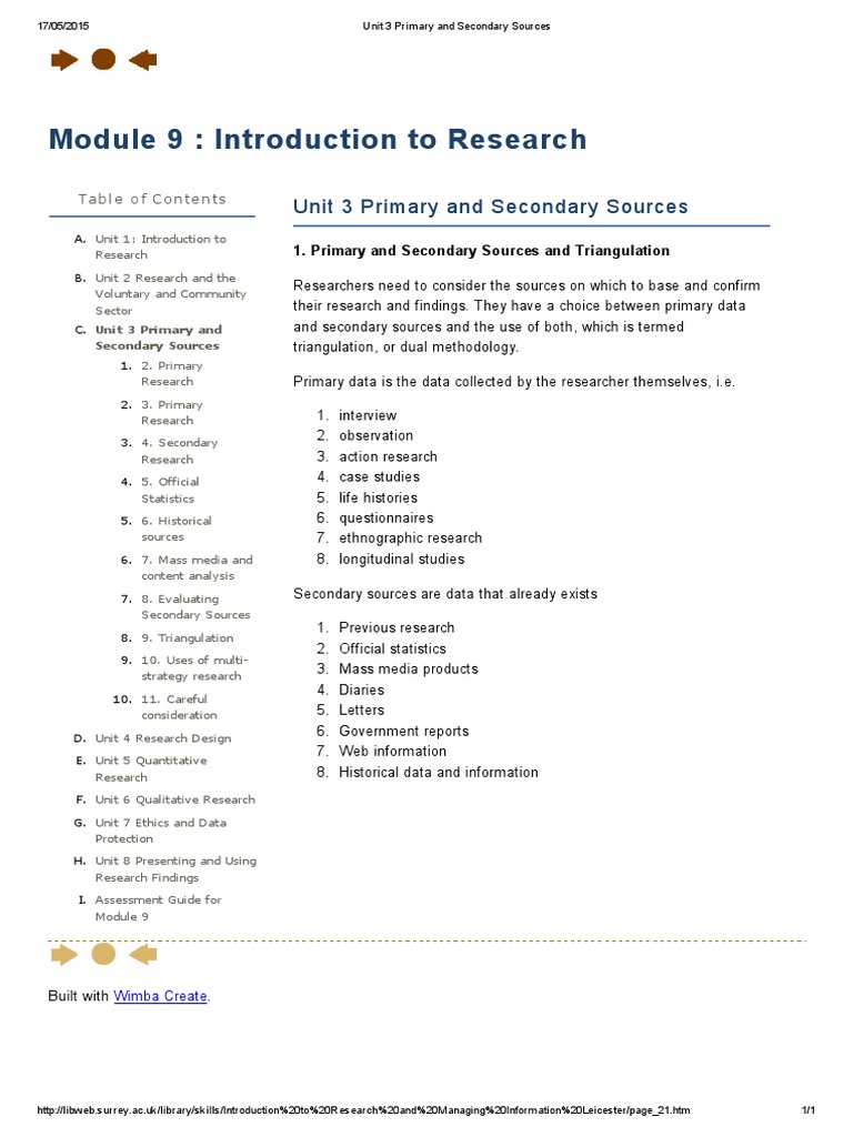 Unit 3 Primary and Secondary Sources | PDF | Social Science