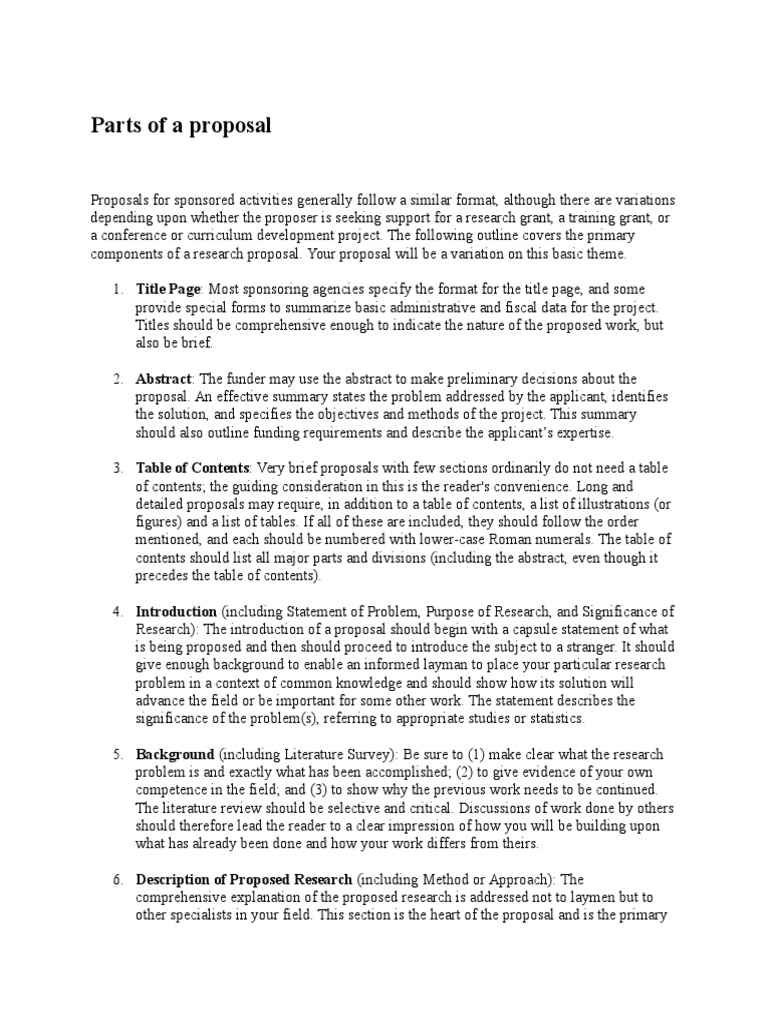 Parts of A Proposal | PDF | Islamic Banking And Finance | Work–Life Balance