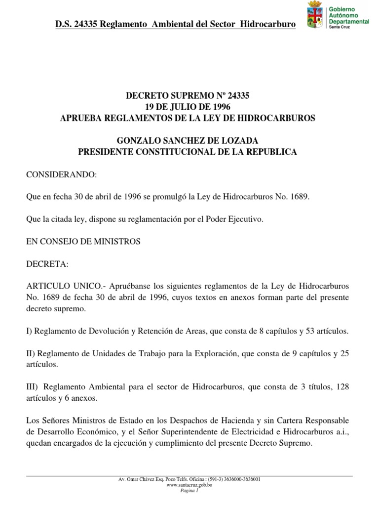 Reglamento Ambiental Hidrocarburos | PDF | Residuos | Vertedero