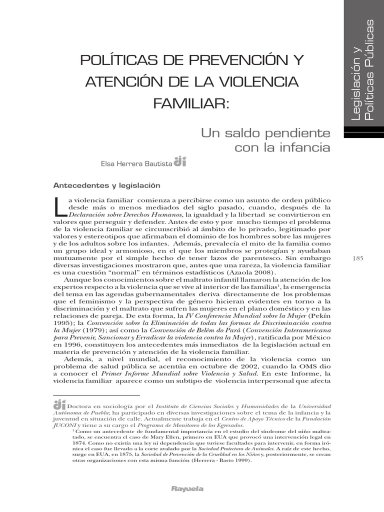 Art. Elsa Herrera | PDF | Violencia doméstica | Abuso infantil