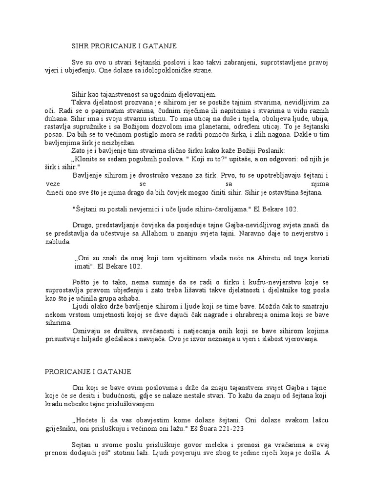 Sihr Proricanje I Gatanje | PDF