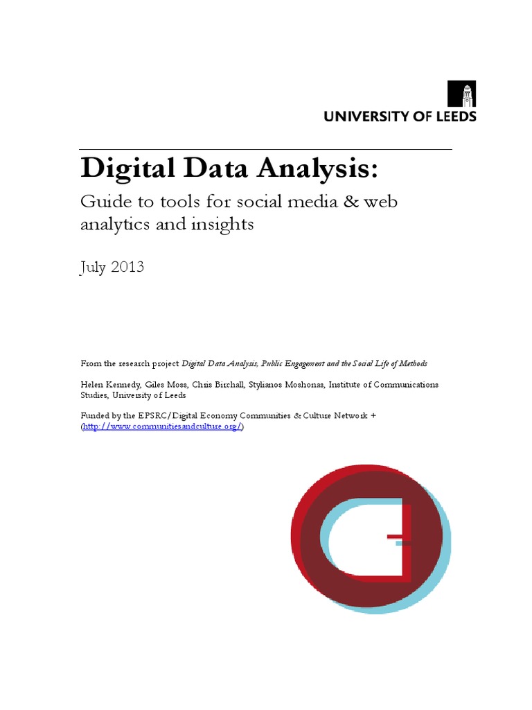 Digital Data Analysis Guide To Tools | PDF | Twitter | Social Media